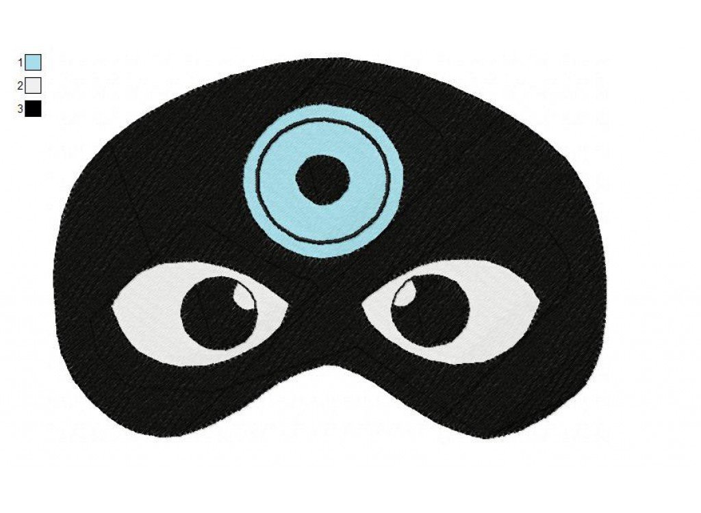 Mask Bullseye Embroidery Design